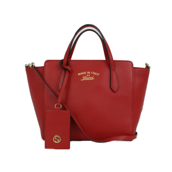 Gucci | Bags | Gucci Leather 2way Bag Handbag Shoulder Simple Red ...